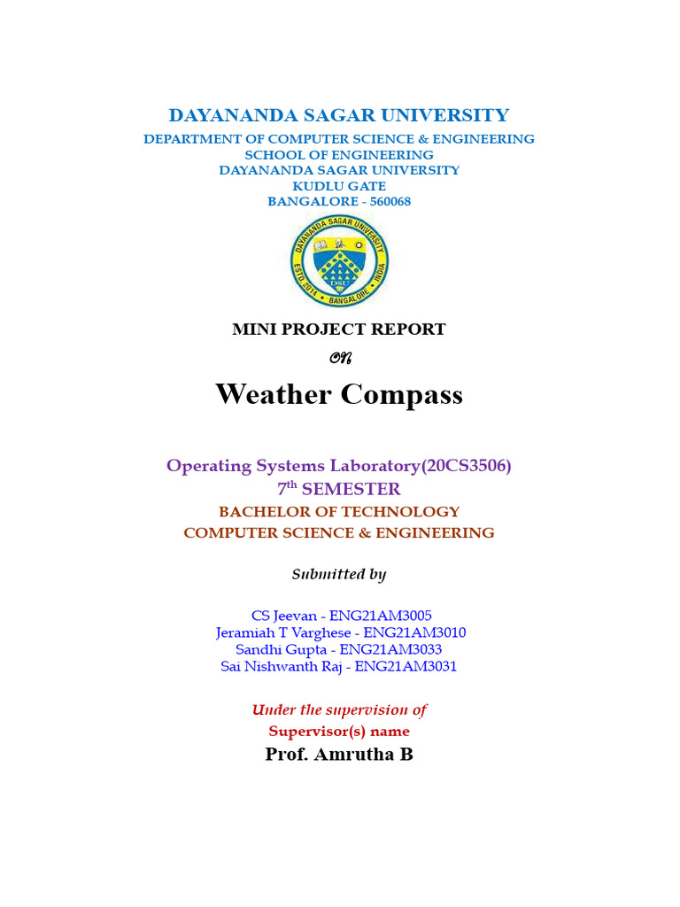 Mini Project Report Template-2 | Download Free PDF | World Wide Web ...