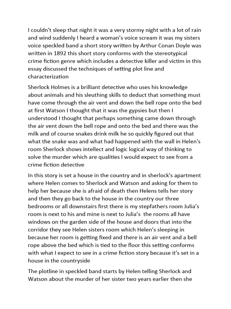 Essay | PDF | Sherlock Holmes | Dr. Watson