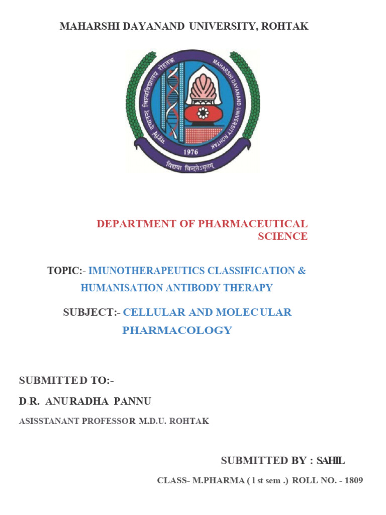 Immunotherapeutics Classification and Humanization of Immunoassay | PDF ...