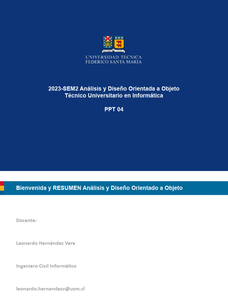 2023 Sem2 Usm PPT 04 | PDF | Lenguaje de modelado unificado | Ciencias ...