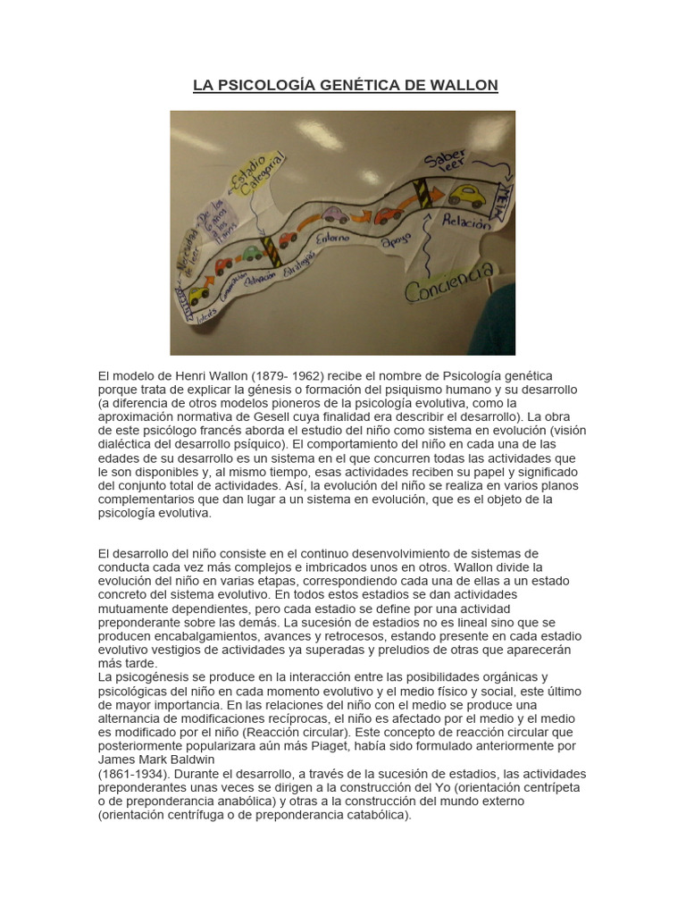 La Psicología Genética de Wallon | PDF