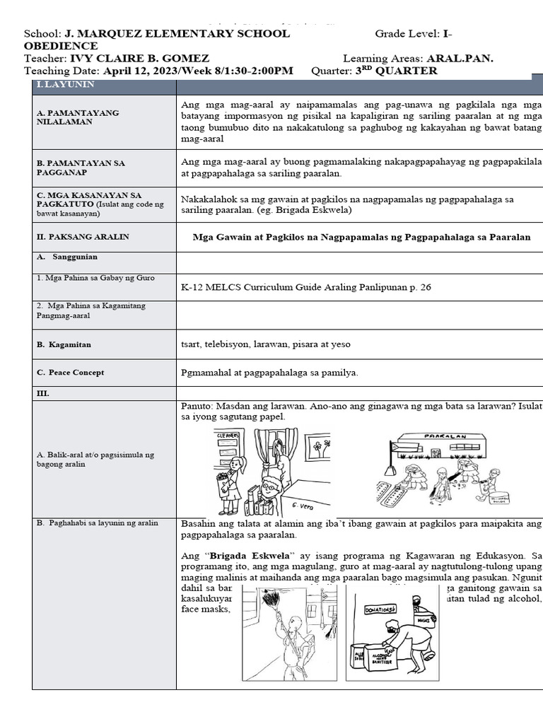 Cot For A.P. 1 Q3 W8 | PDF