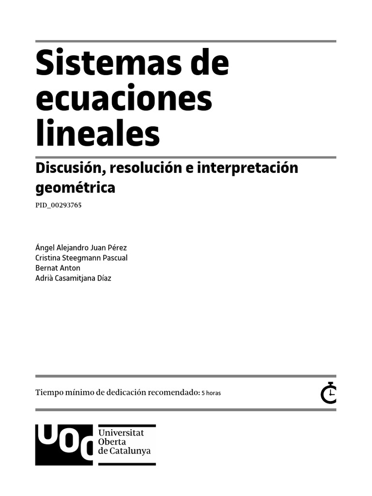 Sistema de Ecuaciones Lineales | PDF | Ecuaciones | Matriz (Matemáticas)