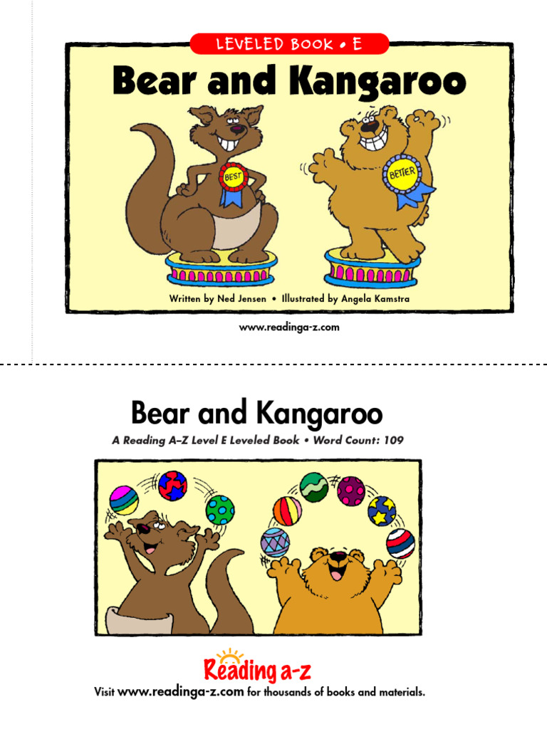 Bear and Kangaroo: Level E Book | PDF