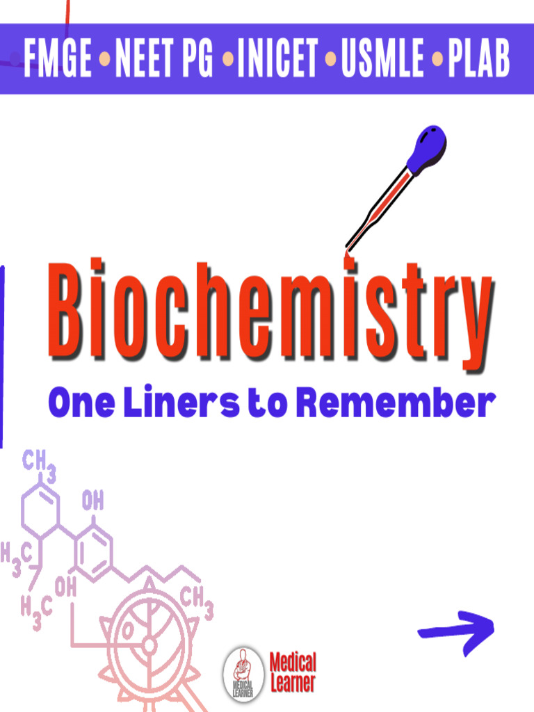 Biochemistry One Liners by Medical Learner | PDF | Diet & Nutrition ...
