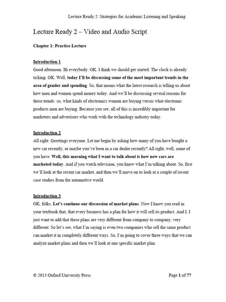 LR2 Video Audio Script | PDF | Advertising | Cereals