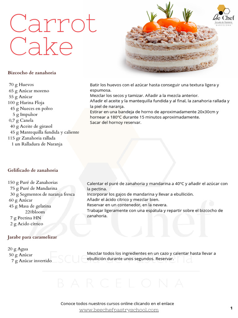 Carrot Cake Be Chef | PDF | Queso | Chocolate