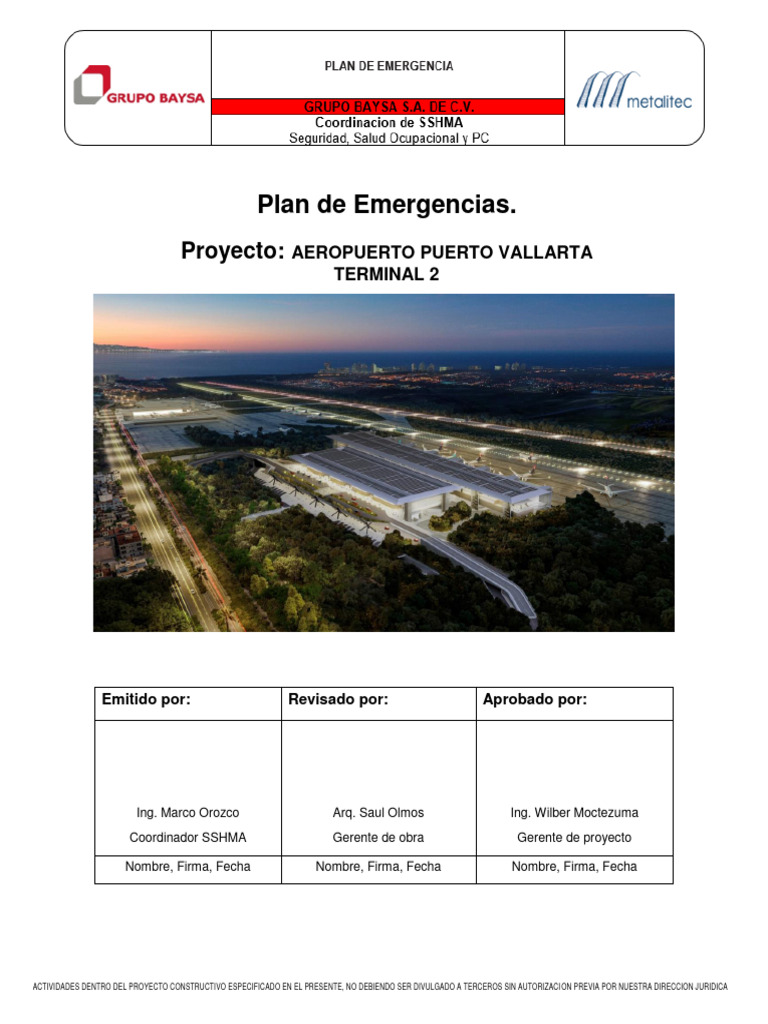Plan de Emergencia PV-T2 BAYSA | PDF | Defensa Civil | Riesgo
