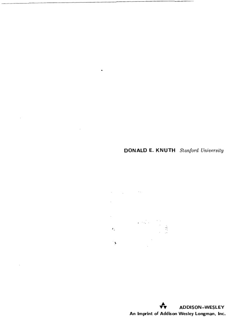 The Art Of Computer Programming Vol 2 Seminumerical Algorithms Pdf Programación De 