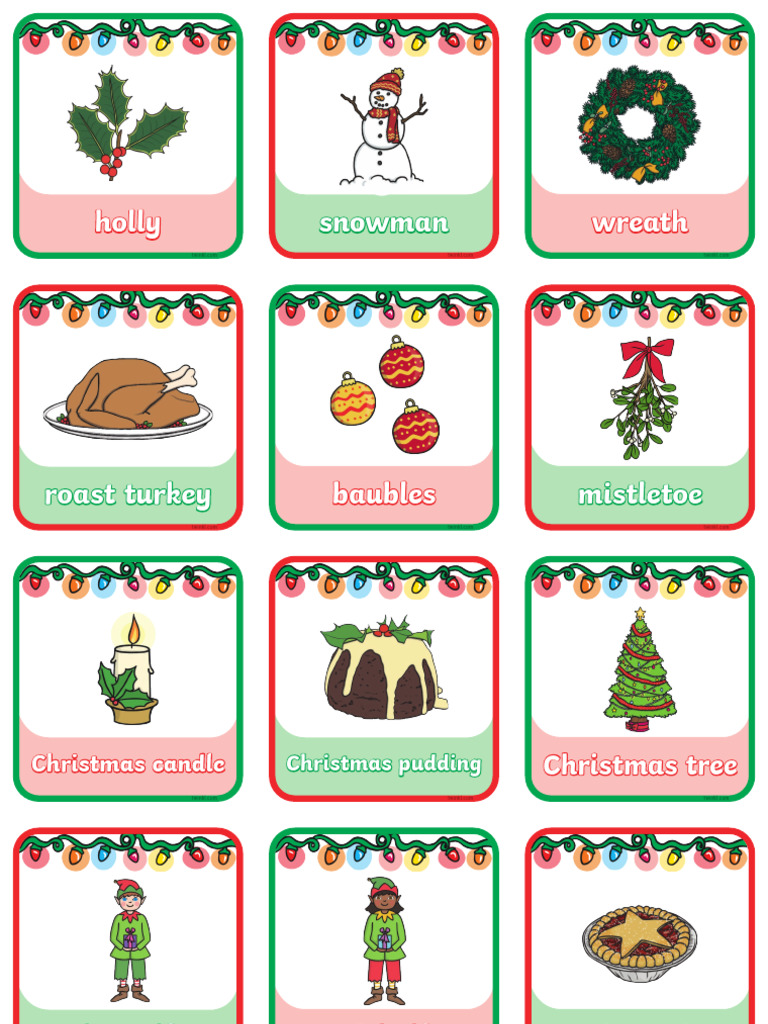 Christmas Flashcards | PDF