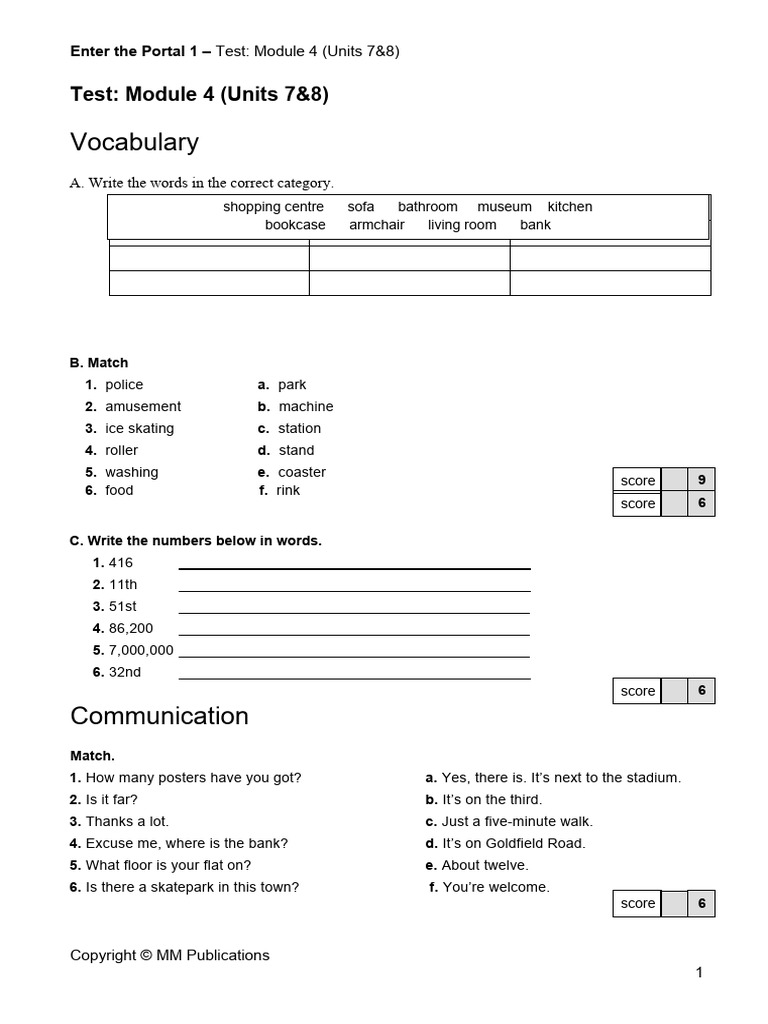 Enter - The - Portal - 1 - Test - 4 - Module 4 | PDF