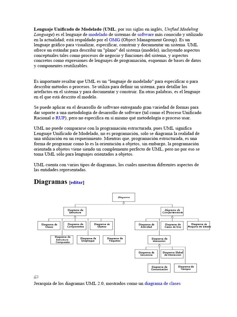 Lenguaje Unificado de Modelado | PDF | Lenguaje de modelado unificado | Programación de computadoras