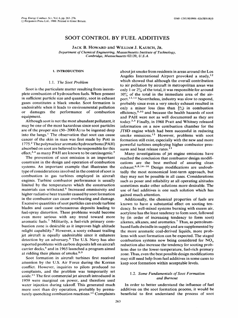 Soot Control with Fuel Additives | PDF | Smoke | Combustion