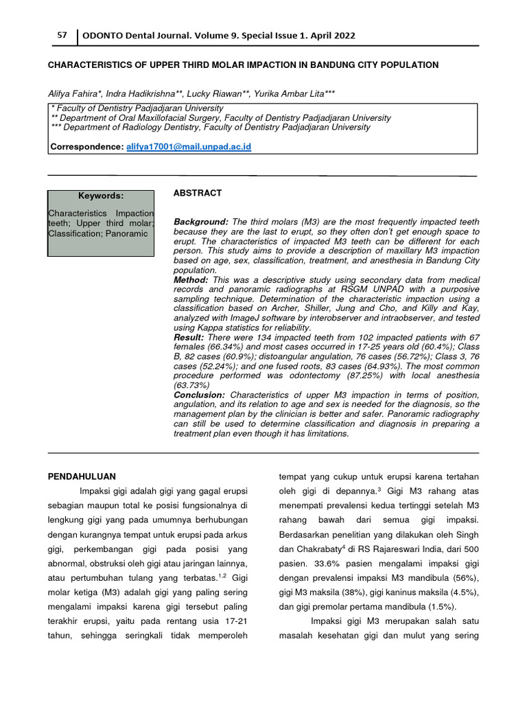 Impaksi | PDF | Dentistry | Health Care