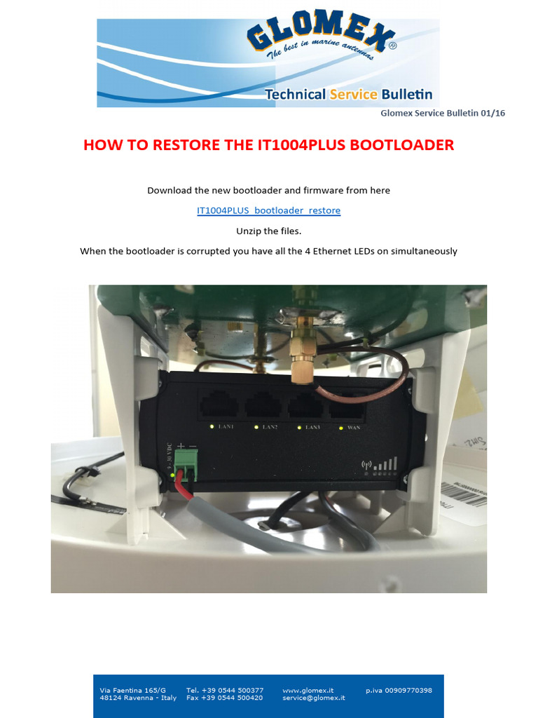 How To Restore The IT1004PLUS Bootloader | PDF | Local Area Network | Ethernet
