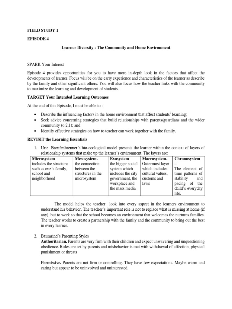 FS 1 Episode 4 Final | PDF | Learning | Parenting