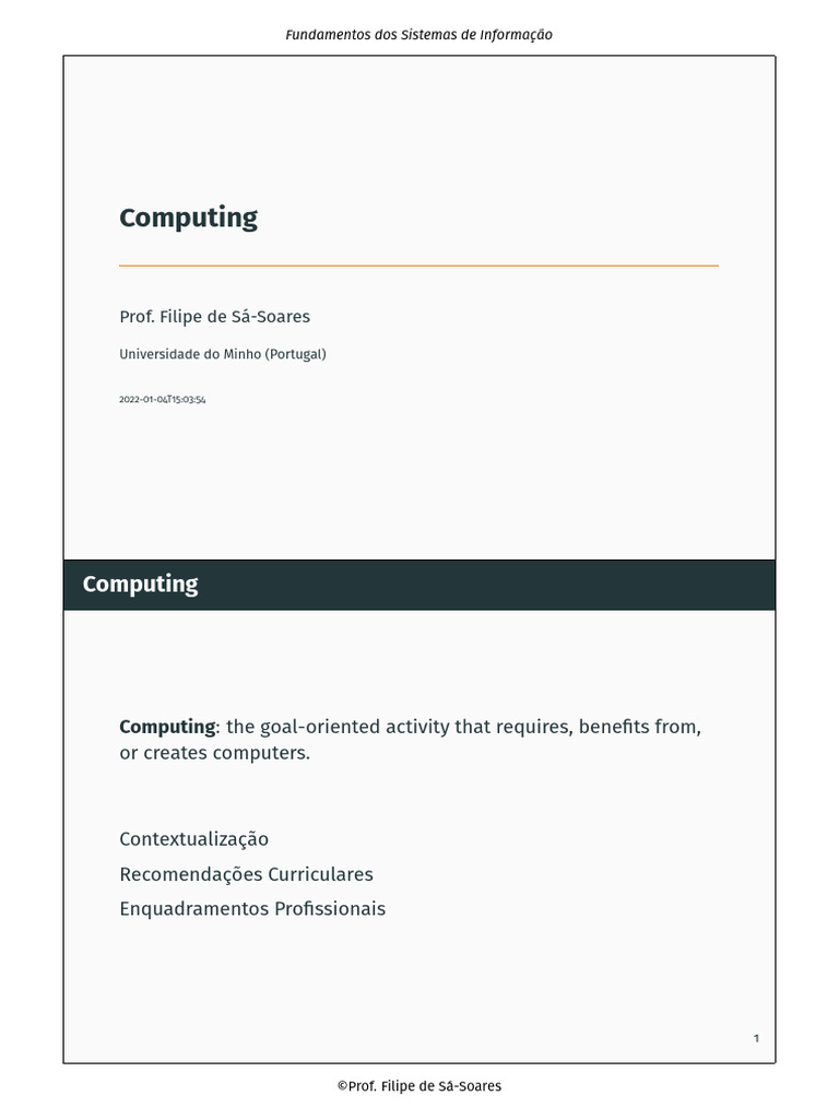 Computing Handouts | PDF | Information System | Computing