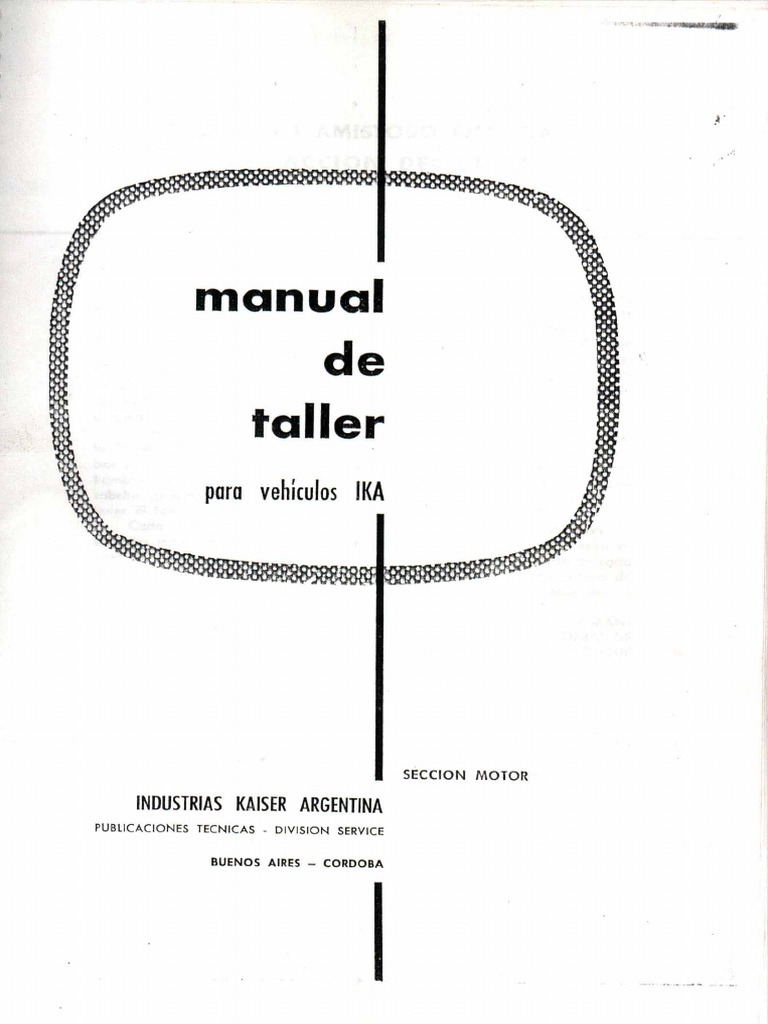 Manual Taller Motor IKA | PDF