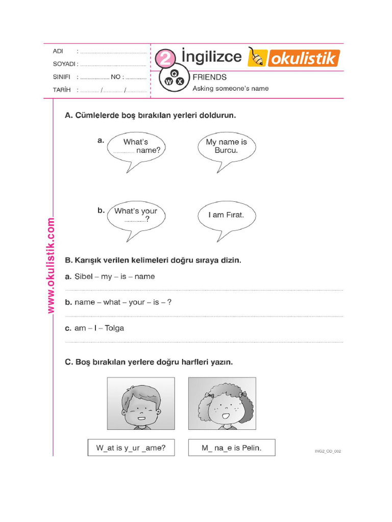 Asking Someone's Name (What's Your Name - ) | PDF