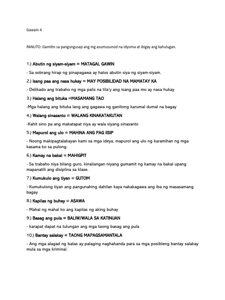 Paunang Gawain 4 | PDF Paunang Gawain 4 | PDF
