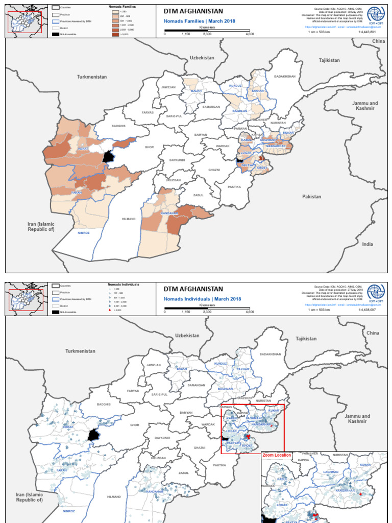 Afghanistan Maps Nomads March 2018 | PDF | Afghanistan | Nangarhar Province