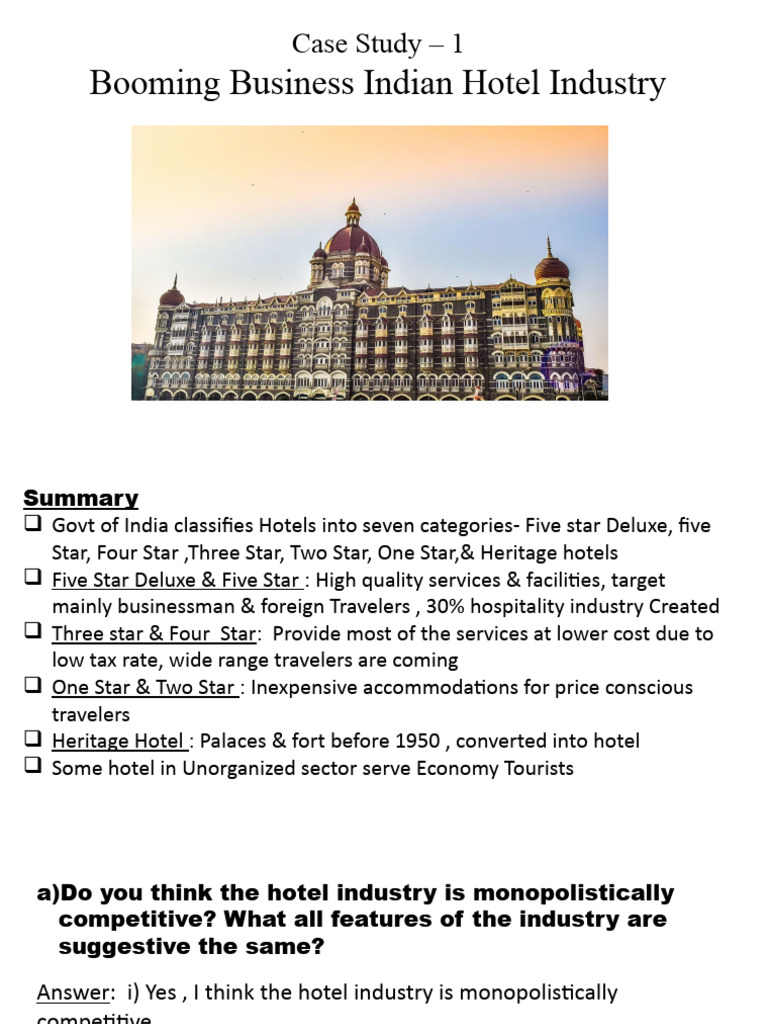 Economics Case Study Presentation (Autosaved) | PDF | Hotel | Monopoly