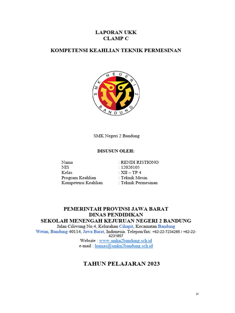 Laporan UKK Pembuatan Clamp C | PDF
