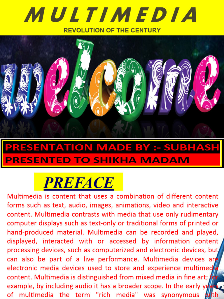 SUBHASH (Multimedia Revolution of The Century) | PDF | Multimedia | Computing