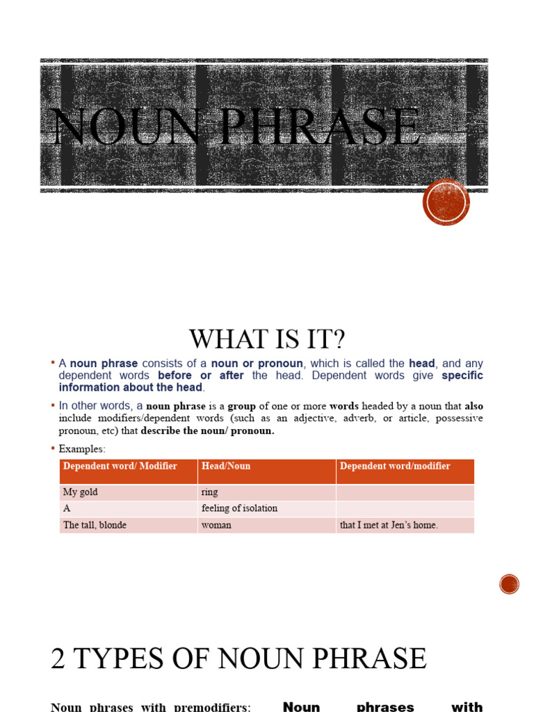 Noun Phrase | PDF | Noun | Adjective