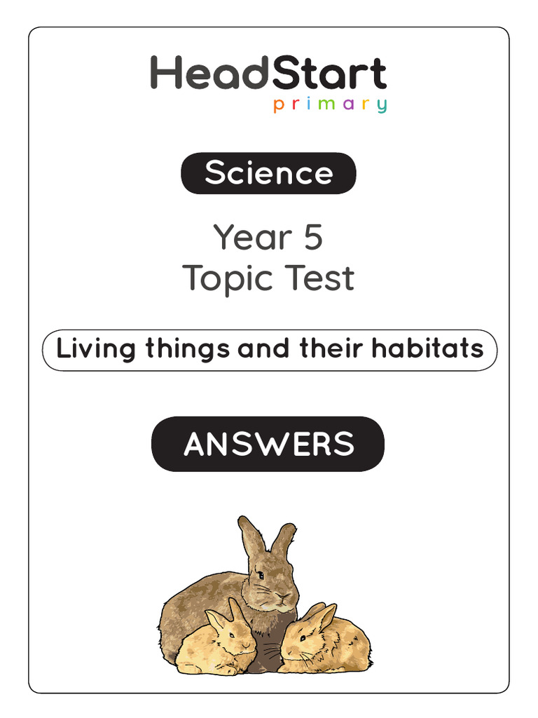 2 Y5 Science Topic Test Living Things and Their Habitats Answers | PDF ...