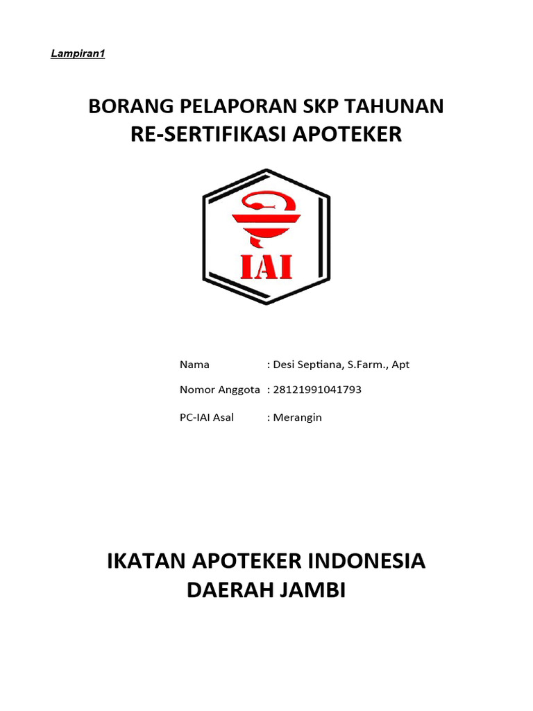 Contoh Borang Apoteker | PDF