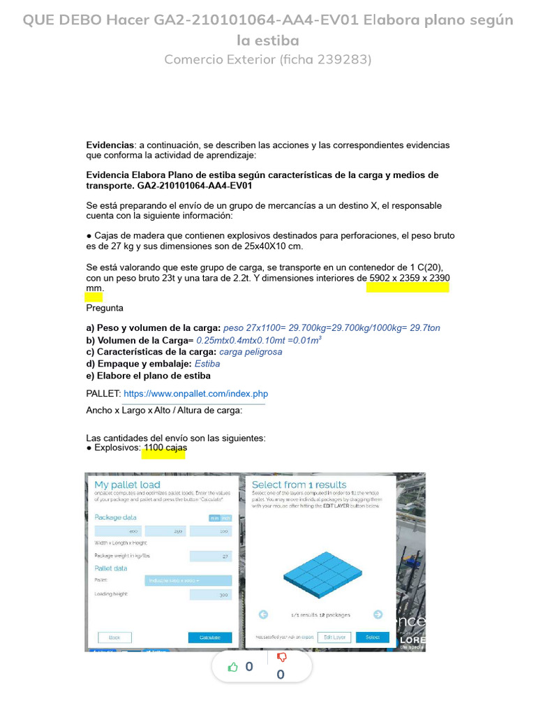 Que Debo Hacer Ga2 210101064 Aa4 Ev01 Elabora Plano Segun La Estiba - Compress | PDF