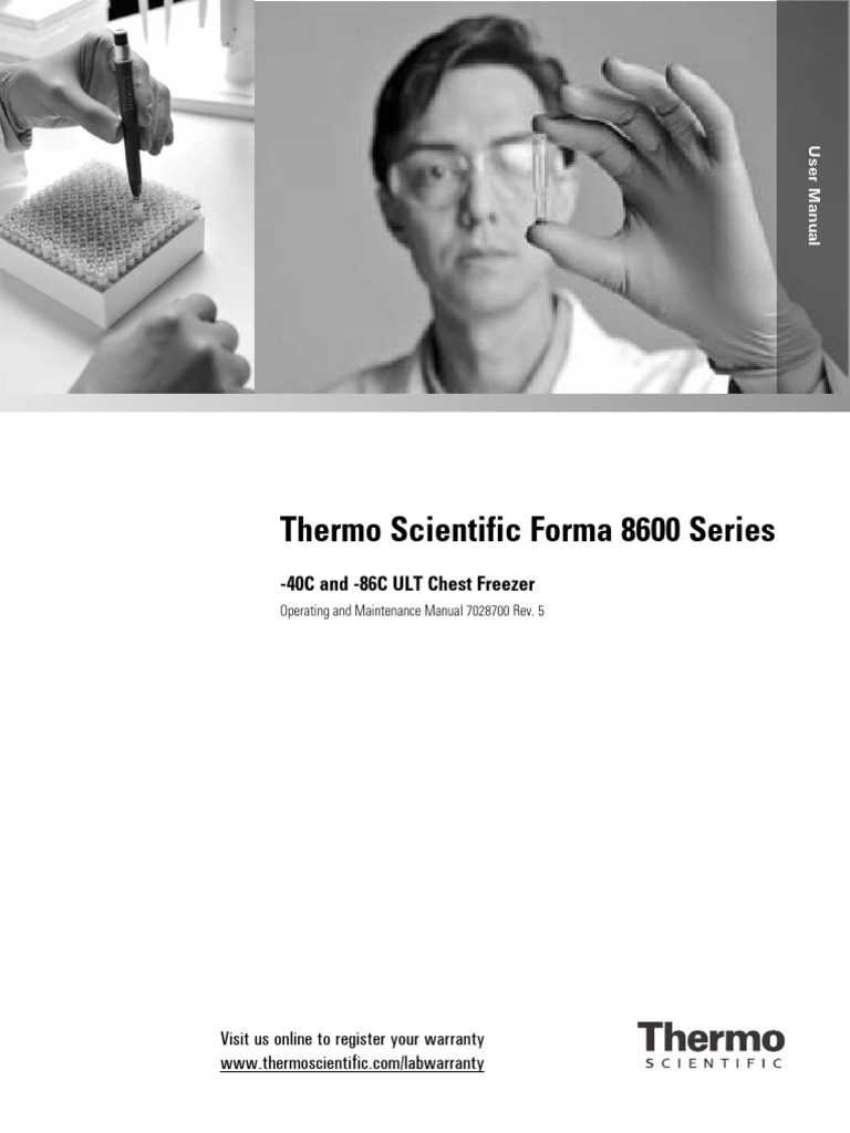 Thermo Scientific Forma 8600 Freezer Manual | PDF | Medical Device ...