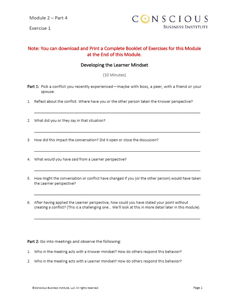 Exercises Module 2 Chapter 1 | PDF | Cognition | Cognitive Science