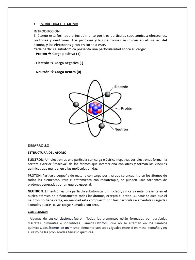 Estructura Del Atomo | PDF