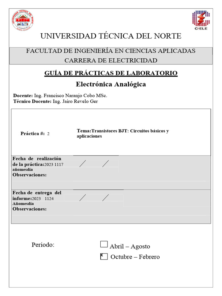 Practica Transistores | PDF | Transistor de unión bipolar | Transistor Practica Transistores | PDF | Transistor de unión bipolar | Transistor