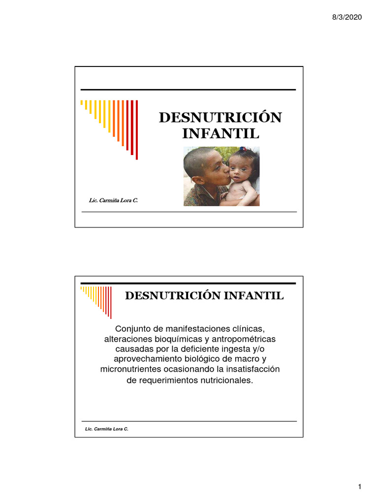 Desnutrición Infantil Pdf Desnutrición Amamantamiento