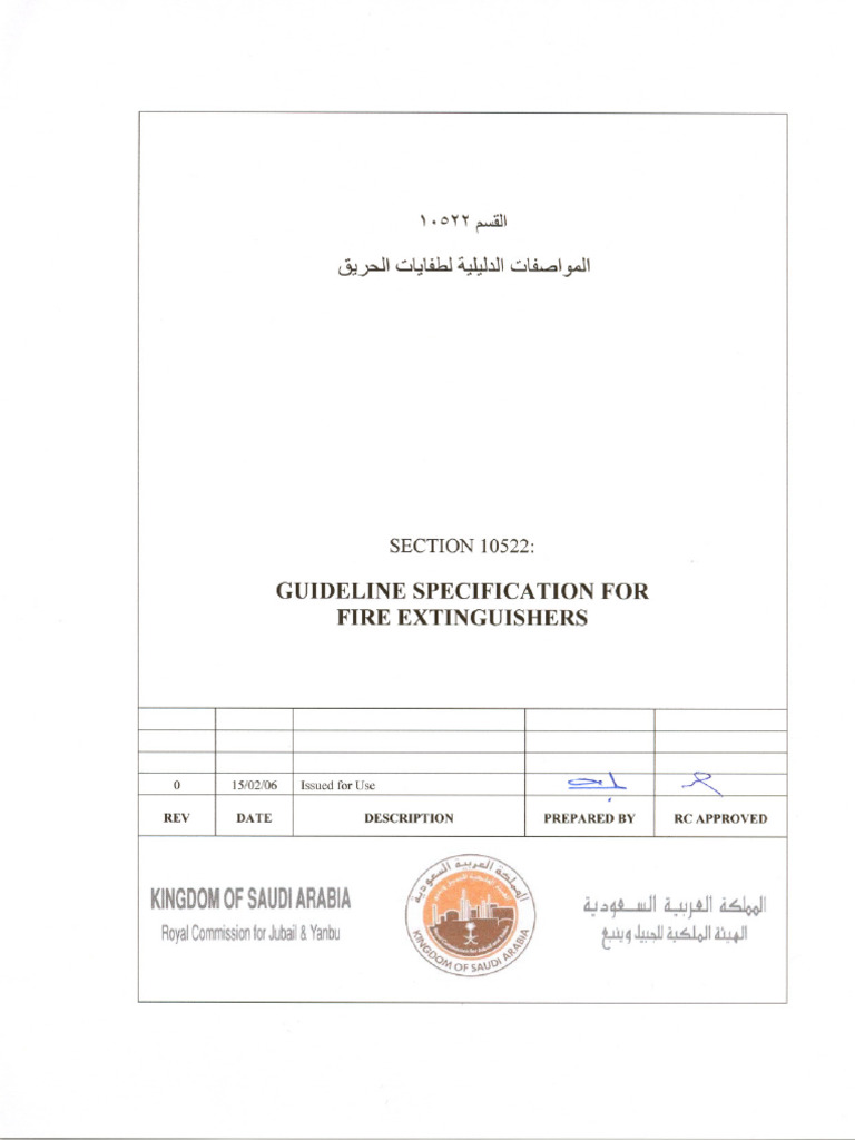 SECTION 10522 Fire Extinguisher Rev 0 | PDF | Building Engineering ...