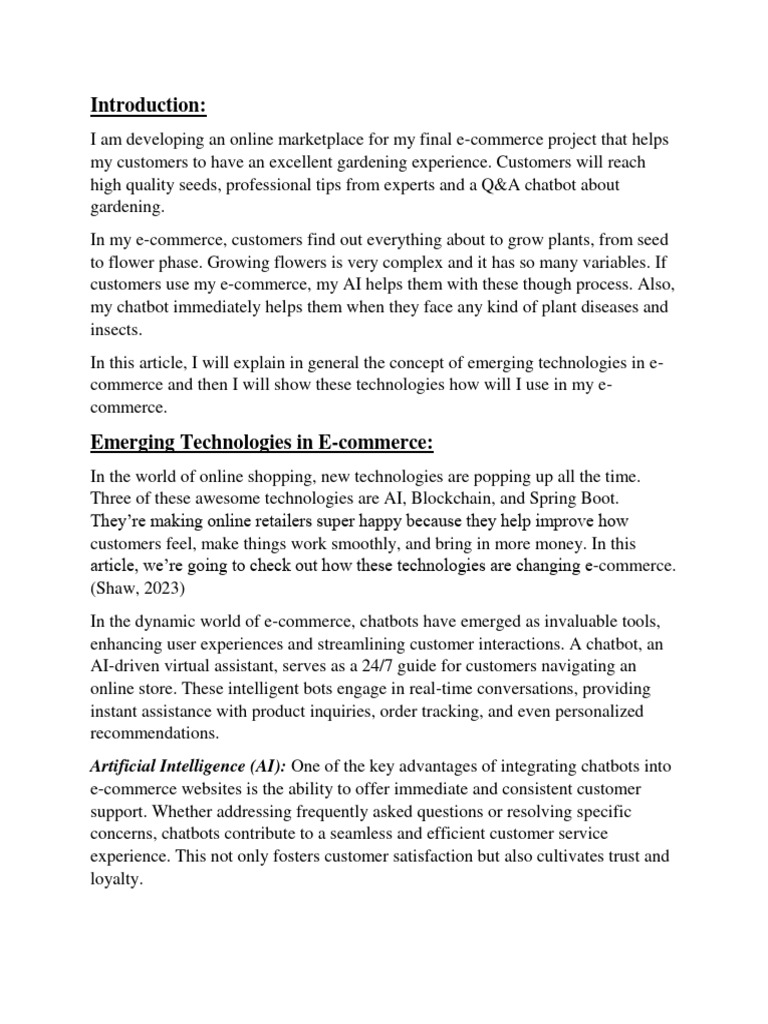 Project | PDF | E Commerce | Online Shopping