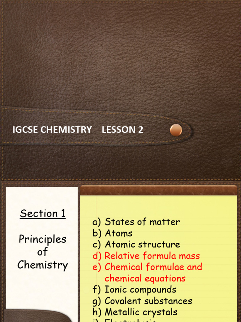 Igcse Chemistry Section 1 Pdf Hydroxide Chemistry