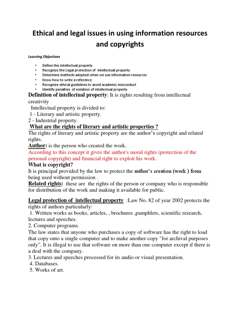 Ethics - Intellectual Property-Module1 2010 | PDF | Citation ...