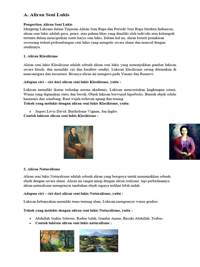 Aliran Seni Lukis | PDF