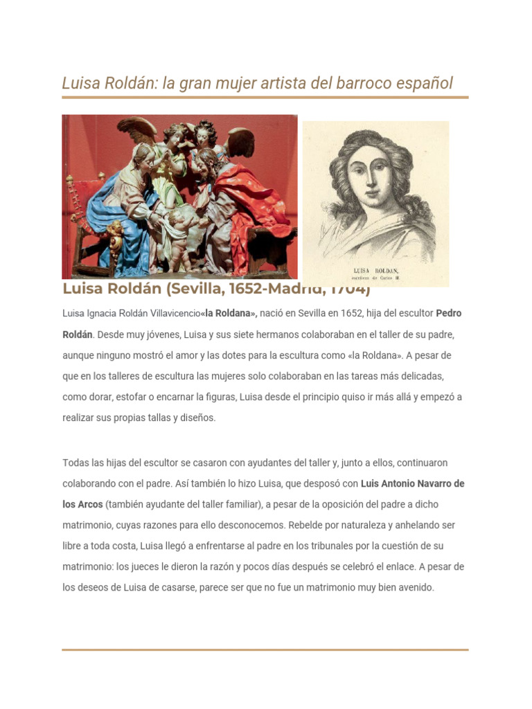 Biografia de Luisa Roldan | PDF