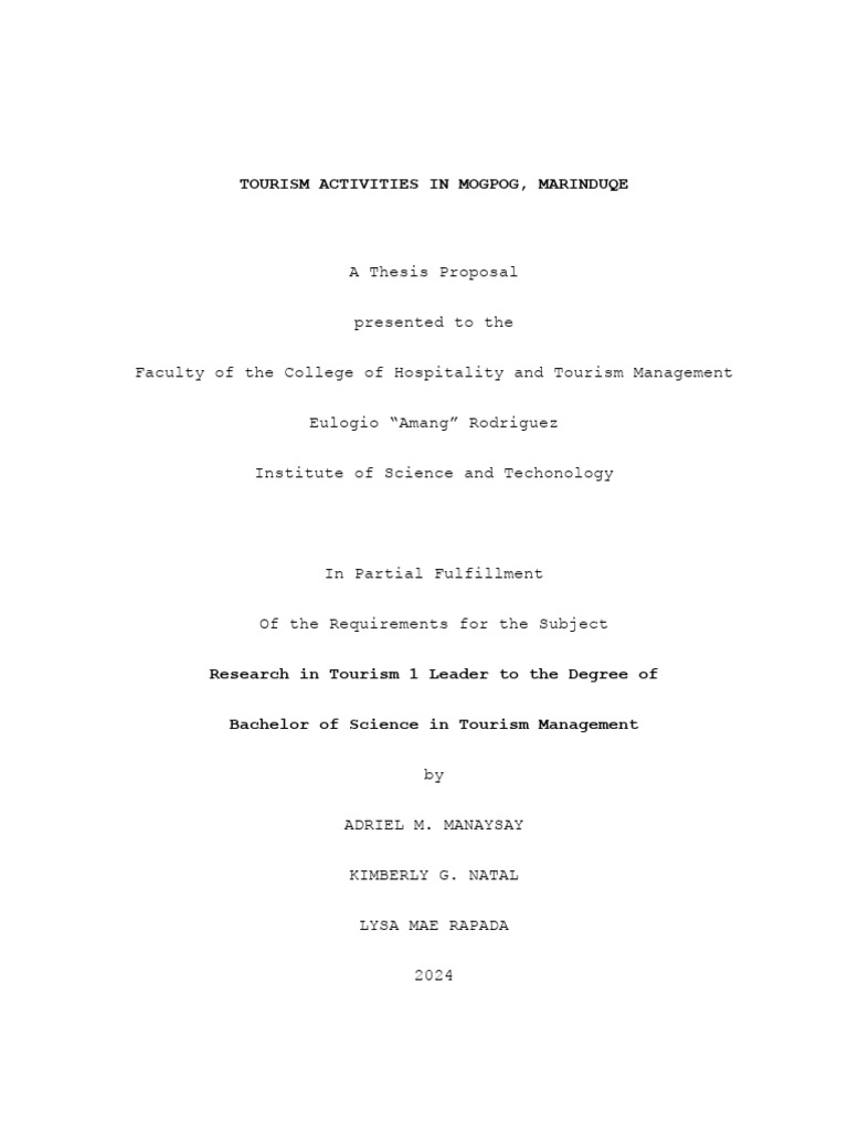 Chapter 2 | PDF | Tourism | Survey Methodology