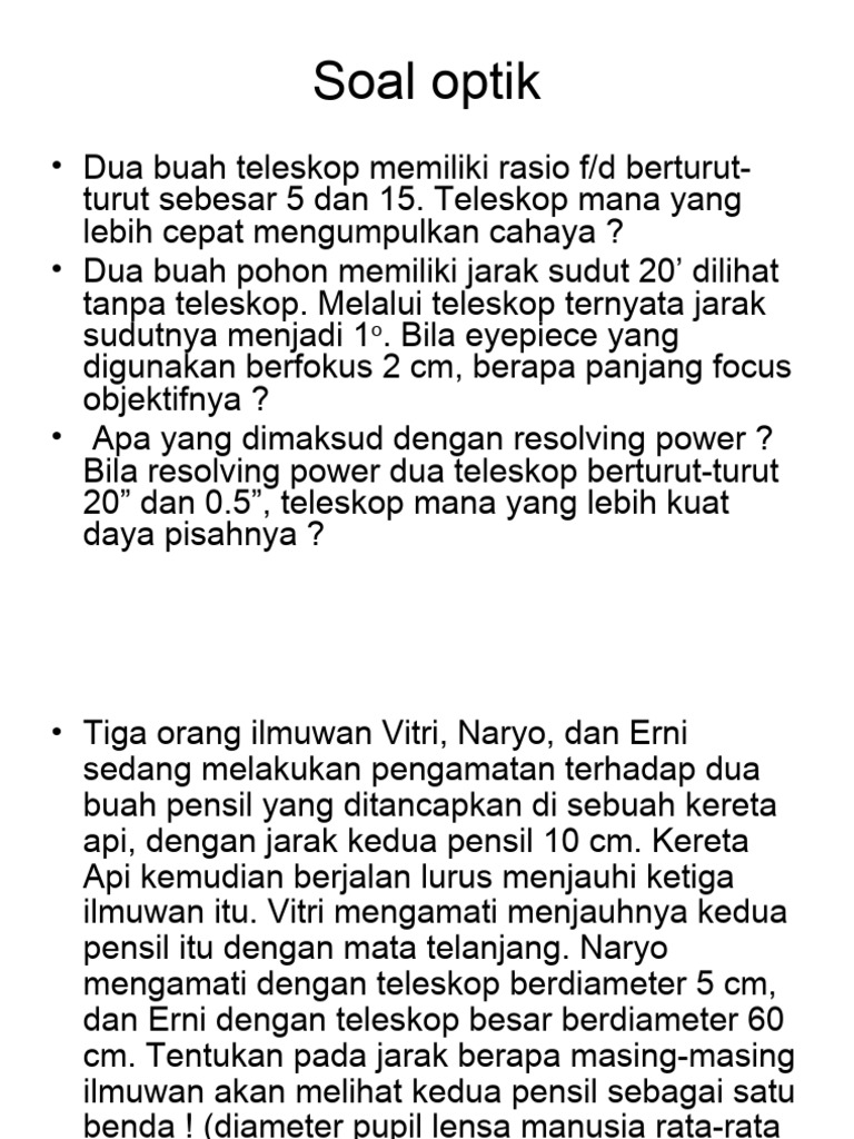 Soal Optik | PDF