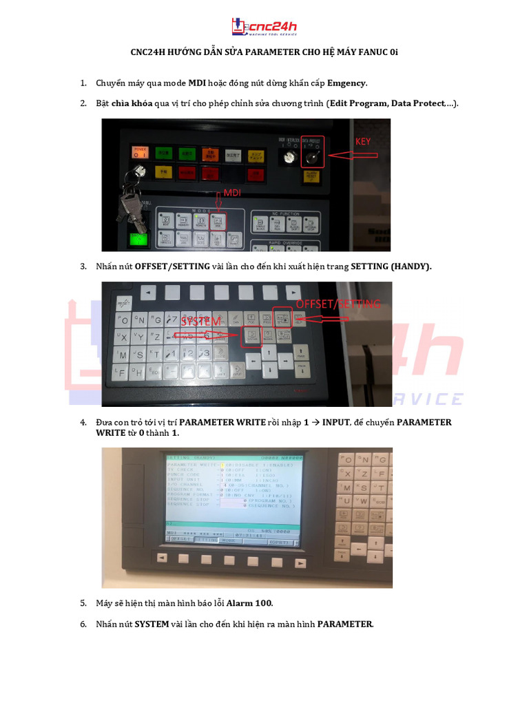 Huong Dan Sua Parameter Fanuc 0i | PDF