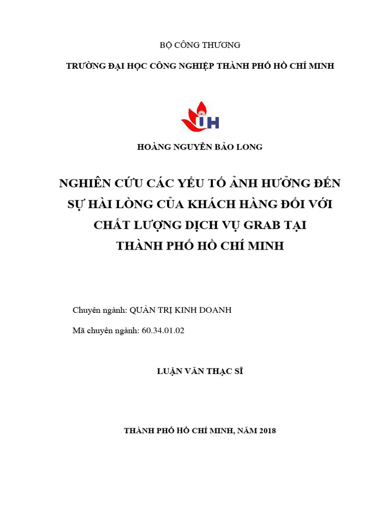 (123doc) Nghien Cuu Cac Yeu To Anh Huong Den Su Hai Long Doi Voi Chat Luong Dich Vu Grab Tai ...