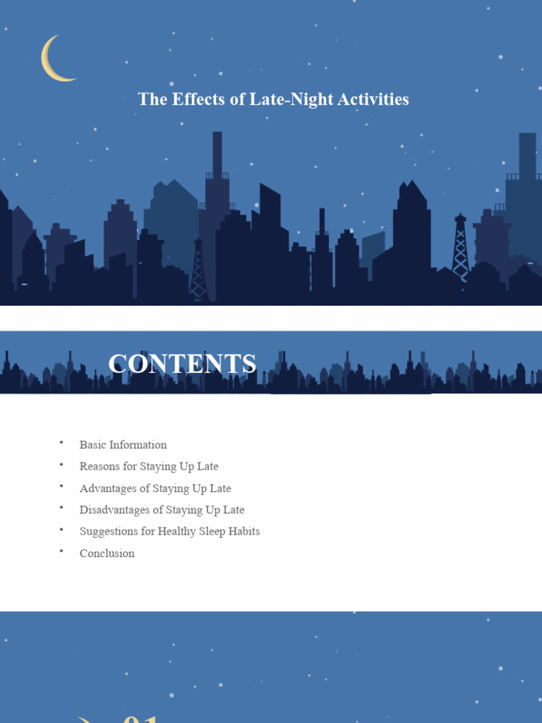 Late-Night Activities: Pros and Cons | PDF | Sleep | Sleep Deprivation