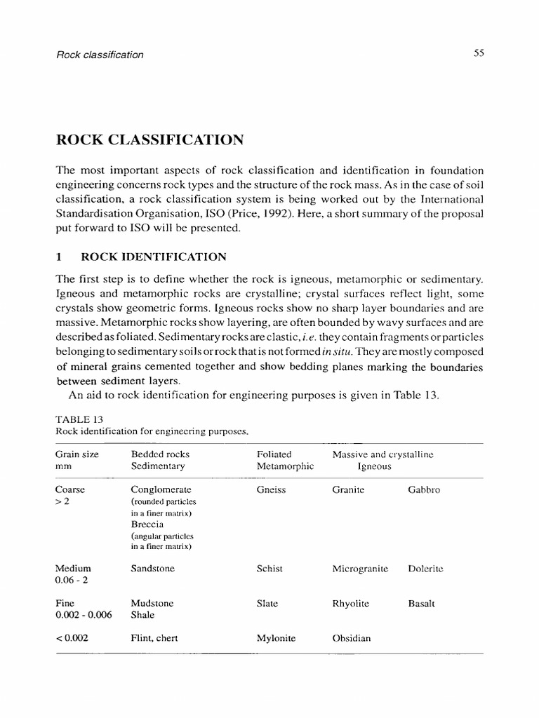 Rock Classification 1994 | PDF | Rock (Geology) | Sedimentary Rock