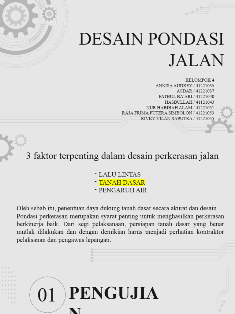 FIX PPT Parameter Desain Pondasi Jalan | PDF